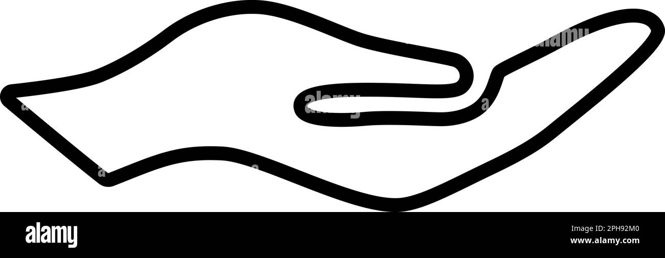 Vector hand support line Cut Out Stock Images & Pictures - Alamy