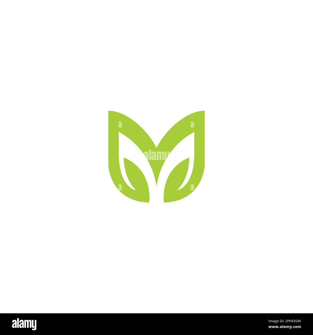 M Leaf Nature Logo Design. Letter M Symbol Stock Vector Image & Art - Alamy