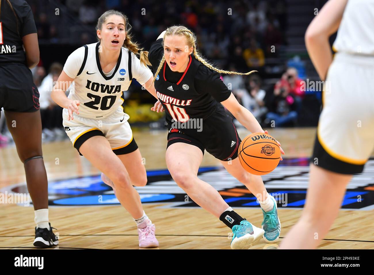 March 26, 2023: Louisville Cardinals guard Hailey Van Lith (10) drives ...