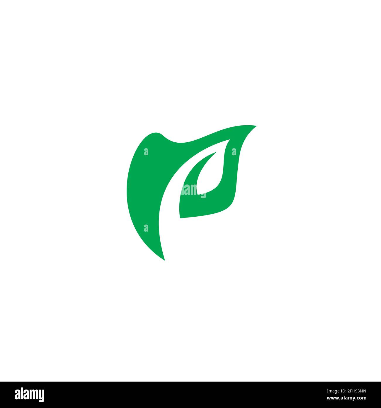 P leaf logo vector vectors hi-res stock photography and images - Alamy