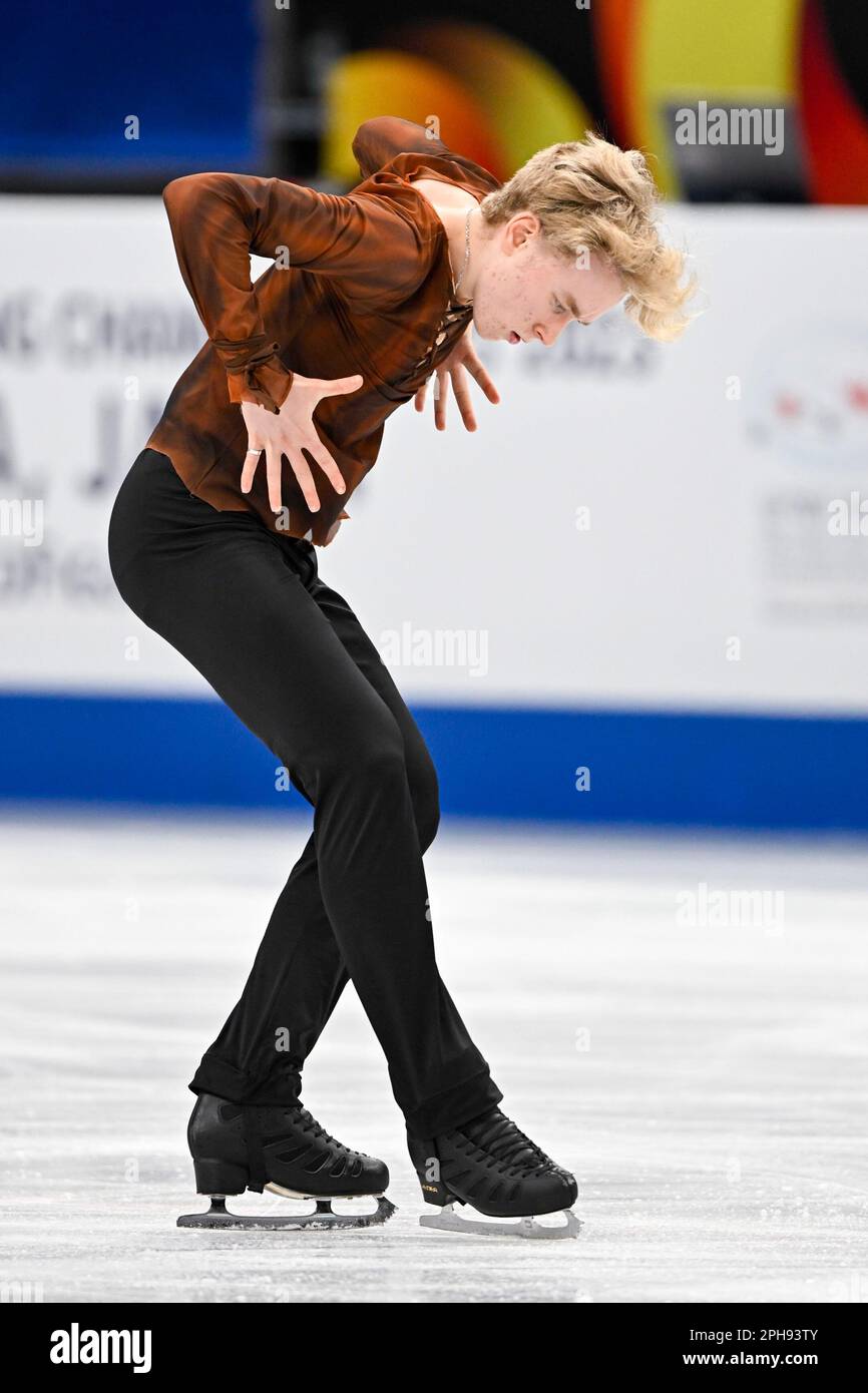 SAITAMA, JAPAN - MARCH 25: competes in the Men's Free Skating during ...