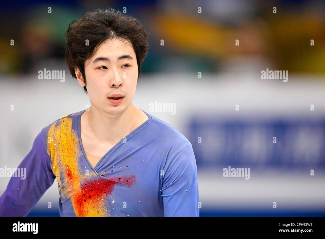 SAITAMA, JAPAN - MARCH 25: Jin Boyang of China competes in the Men's ...