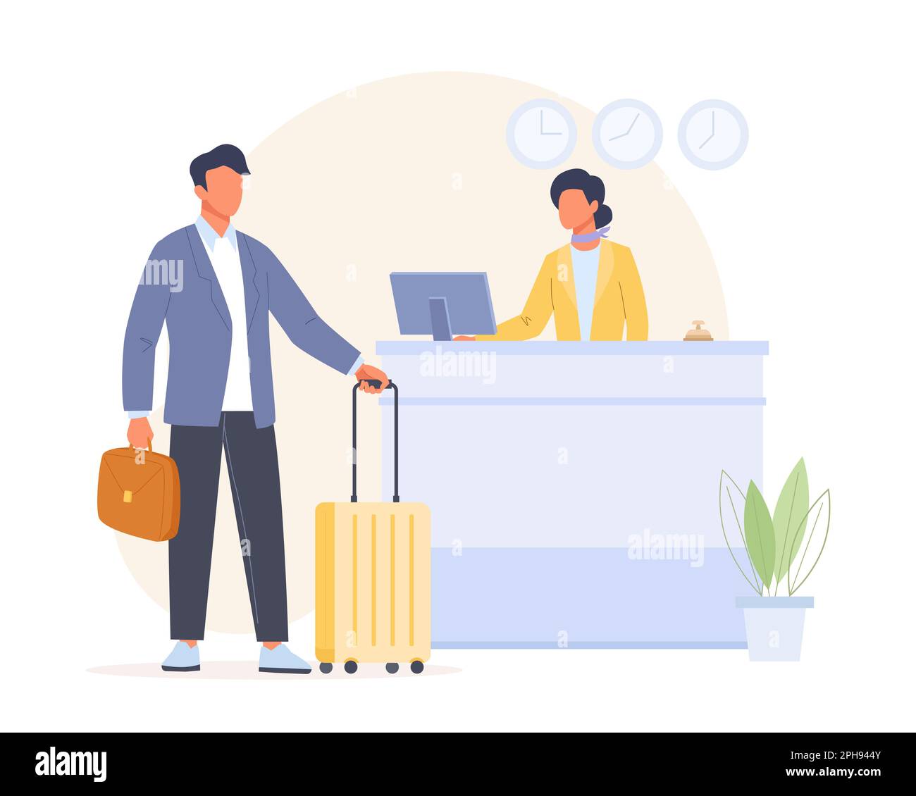 Business man hotel registration Cut Out Stock Images & Pictures - Alamy