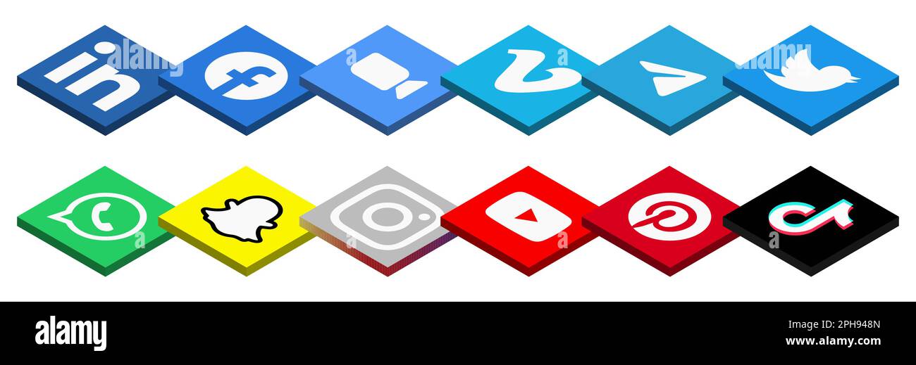 Facebook Linkedin Logo 3d