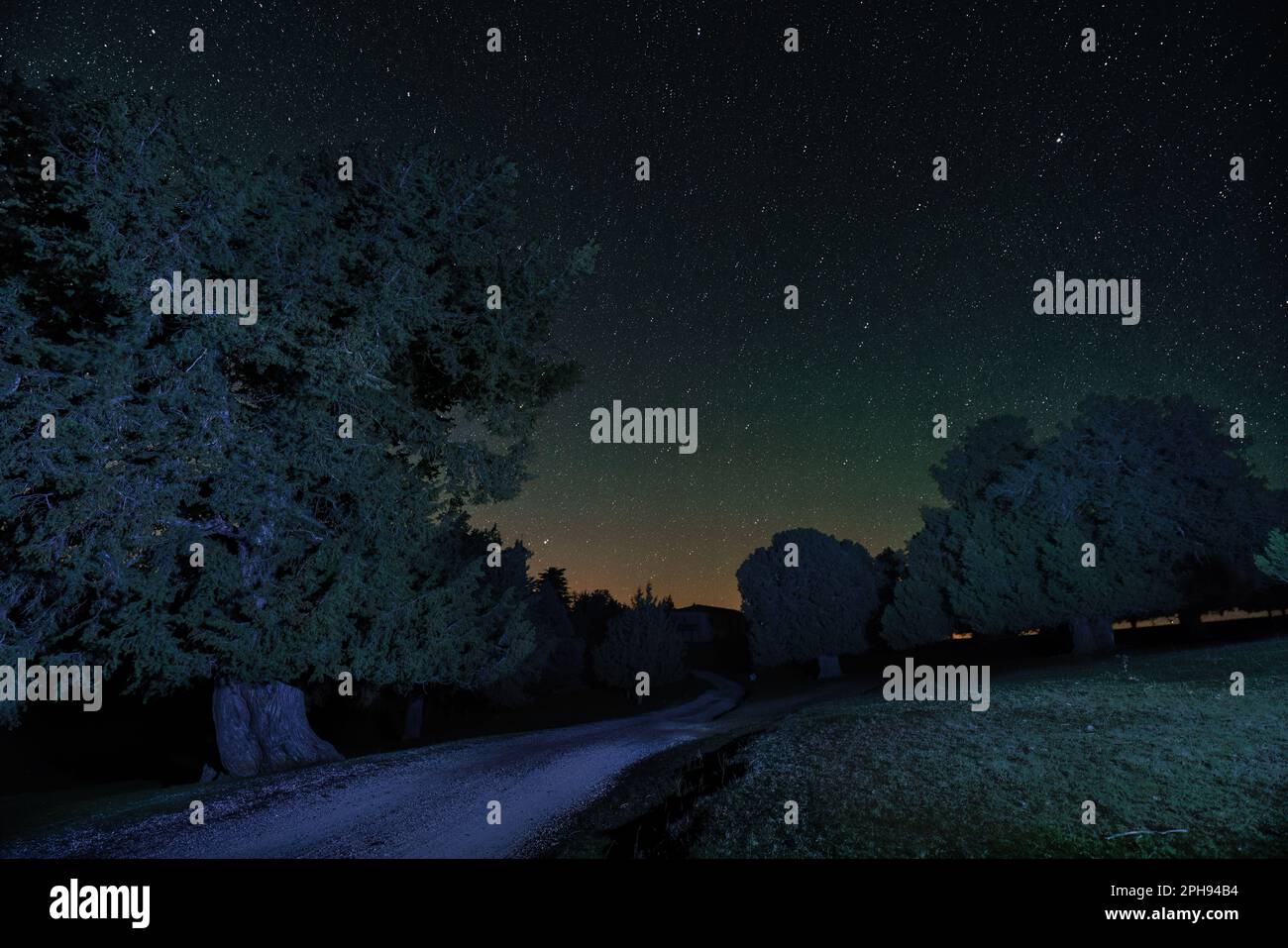 Night Long Exposure photography with background stars and foreground ...