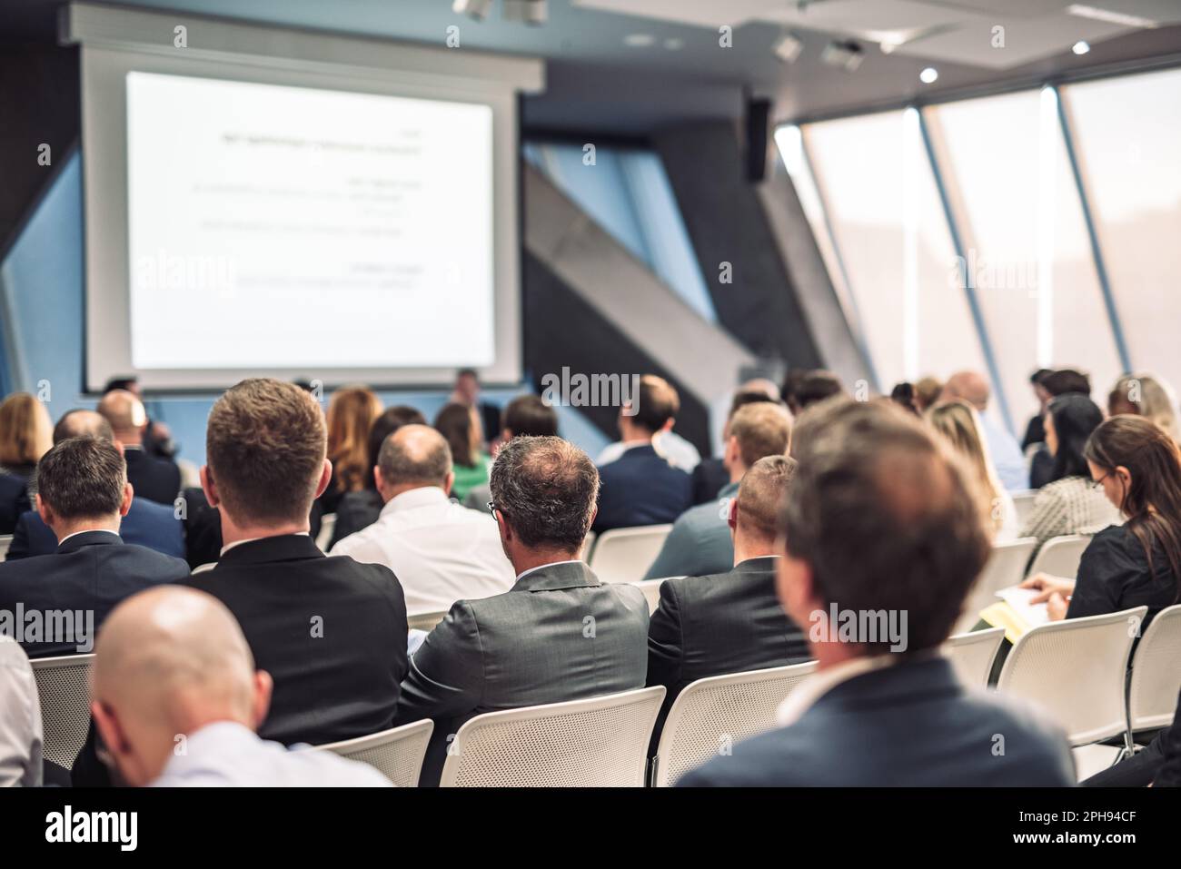Round table discussion at business convention and Presentation ...
