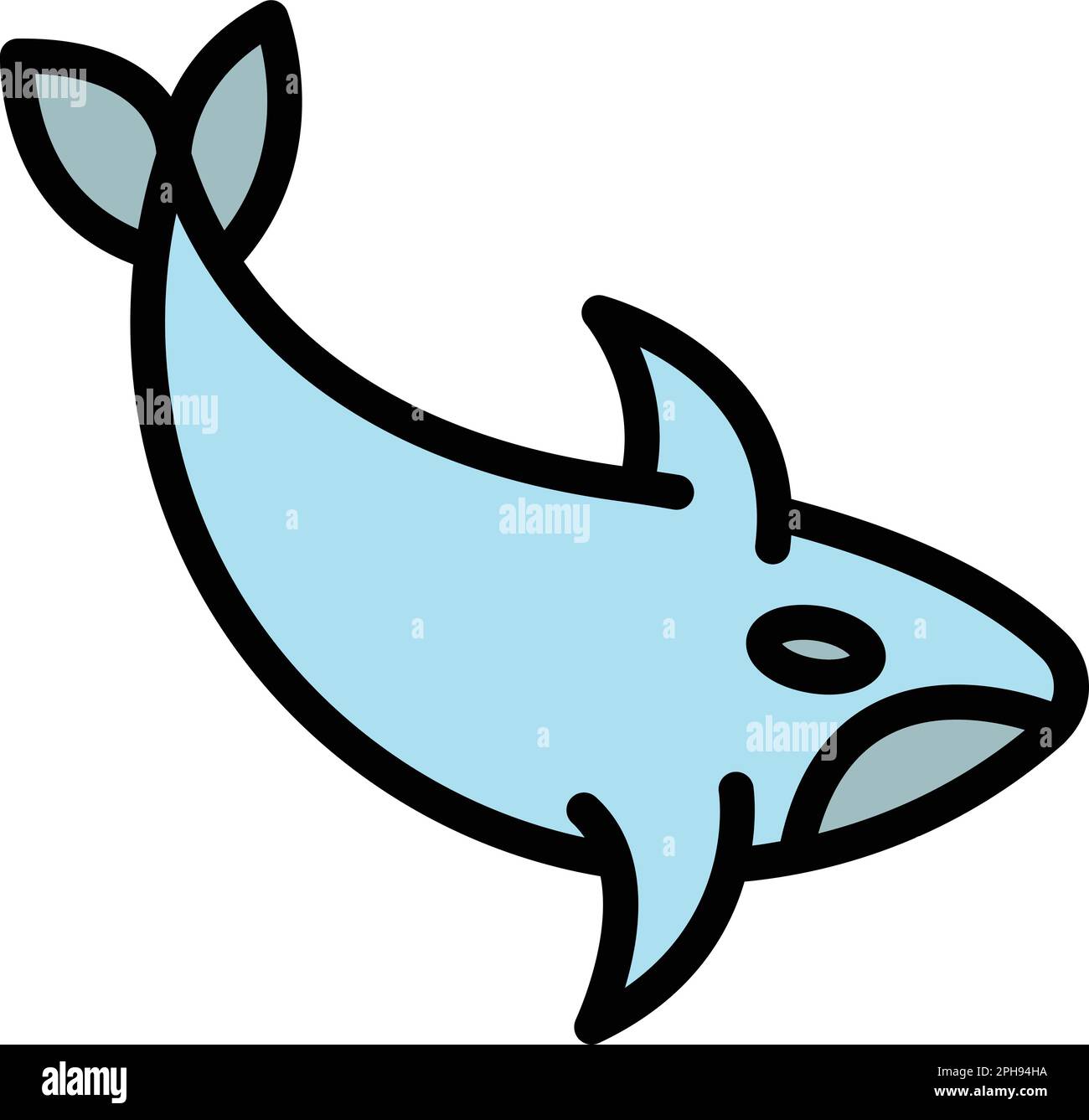 Dolphin orca icon. Outline Dolphin orca vector icon for web design ...