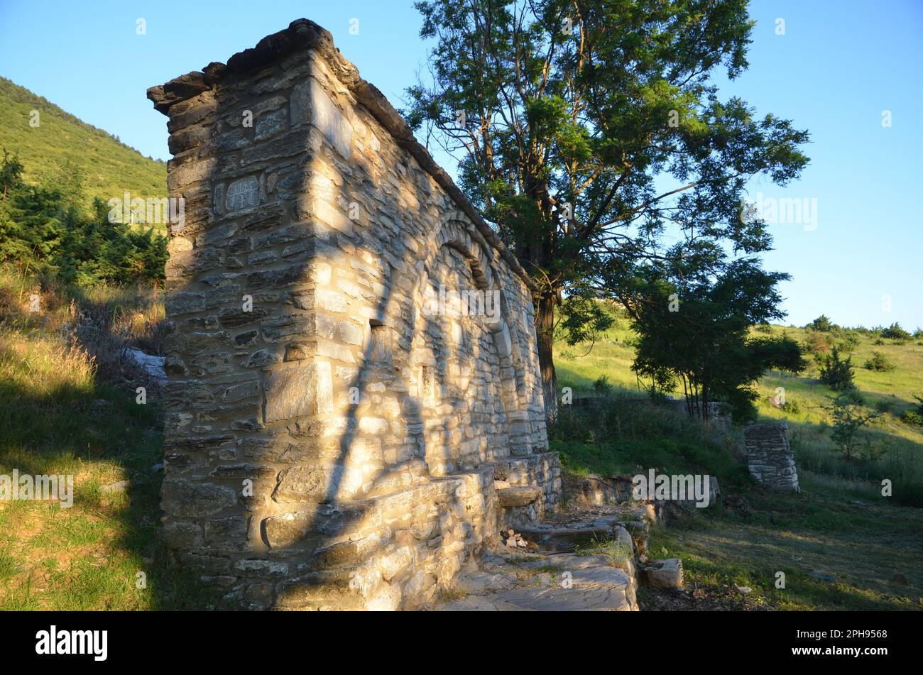 Greece, Thessaly, Larisa, Elassona Kokkinopilos traditional village ...