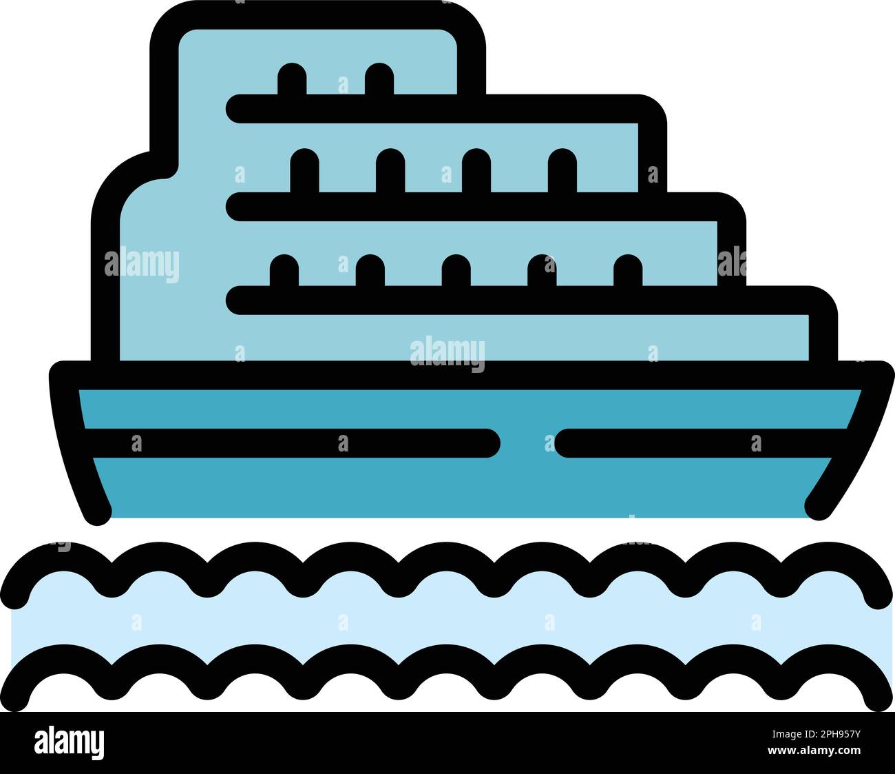 Travel boat icon. Outline Travel boat vector icon for web design ...