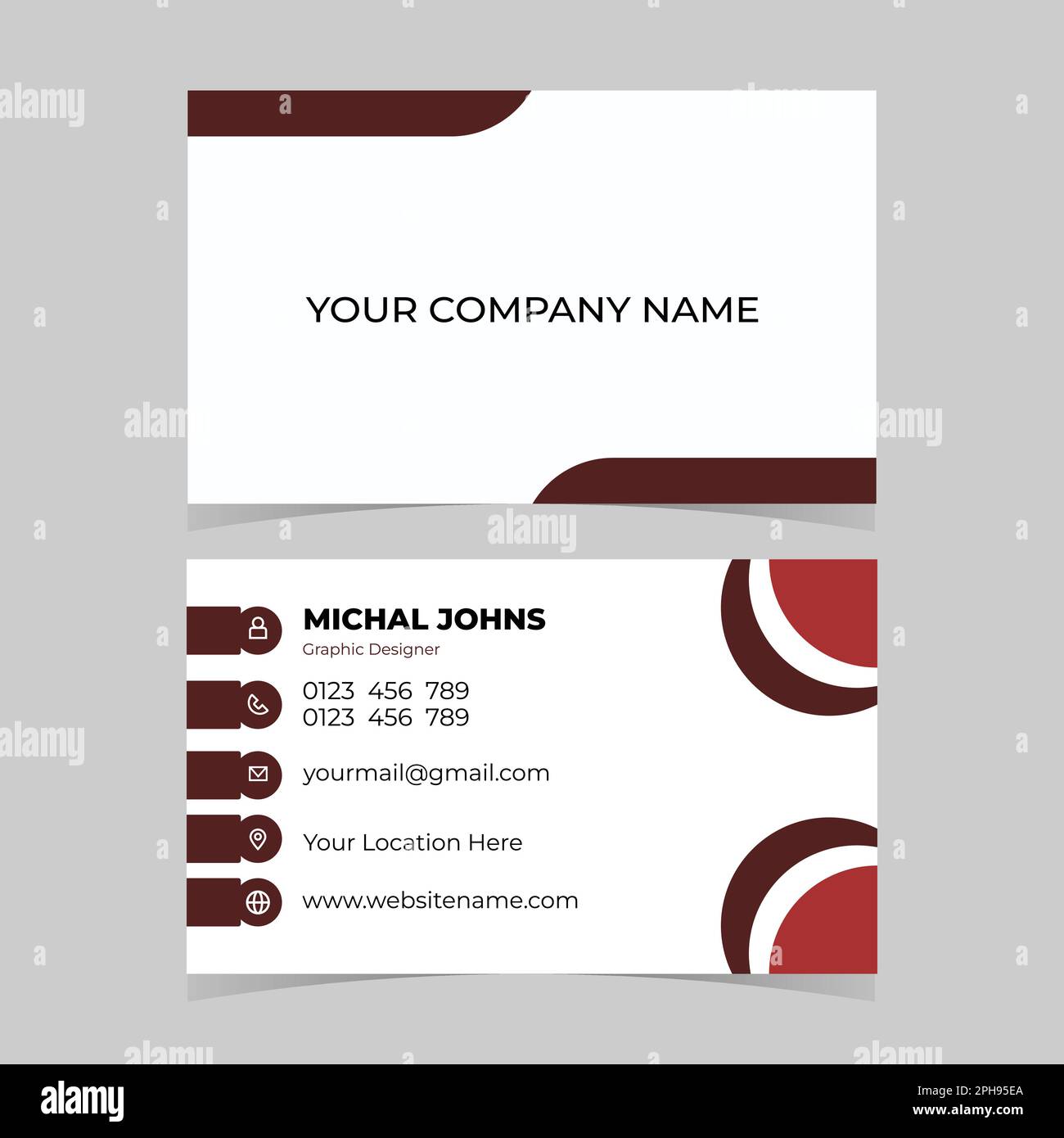 Modern professional business card for company Stock Vector Image & Art ...