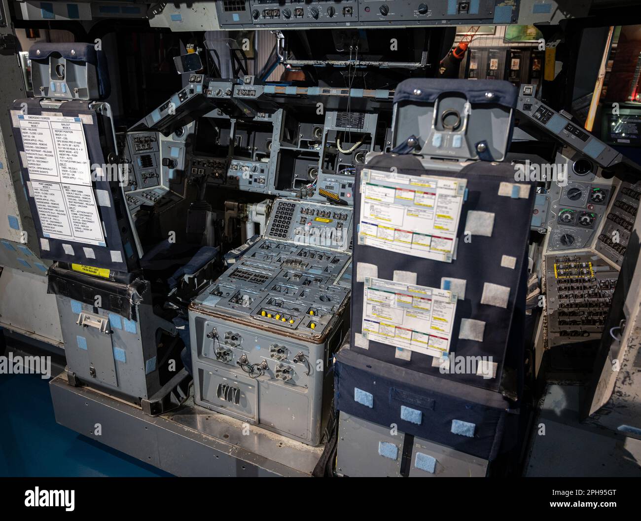 An array of electronic devices is exhibited in a museum setting Stock ...