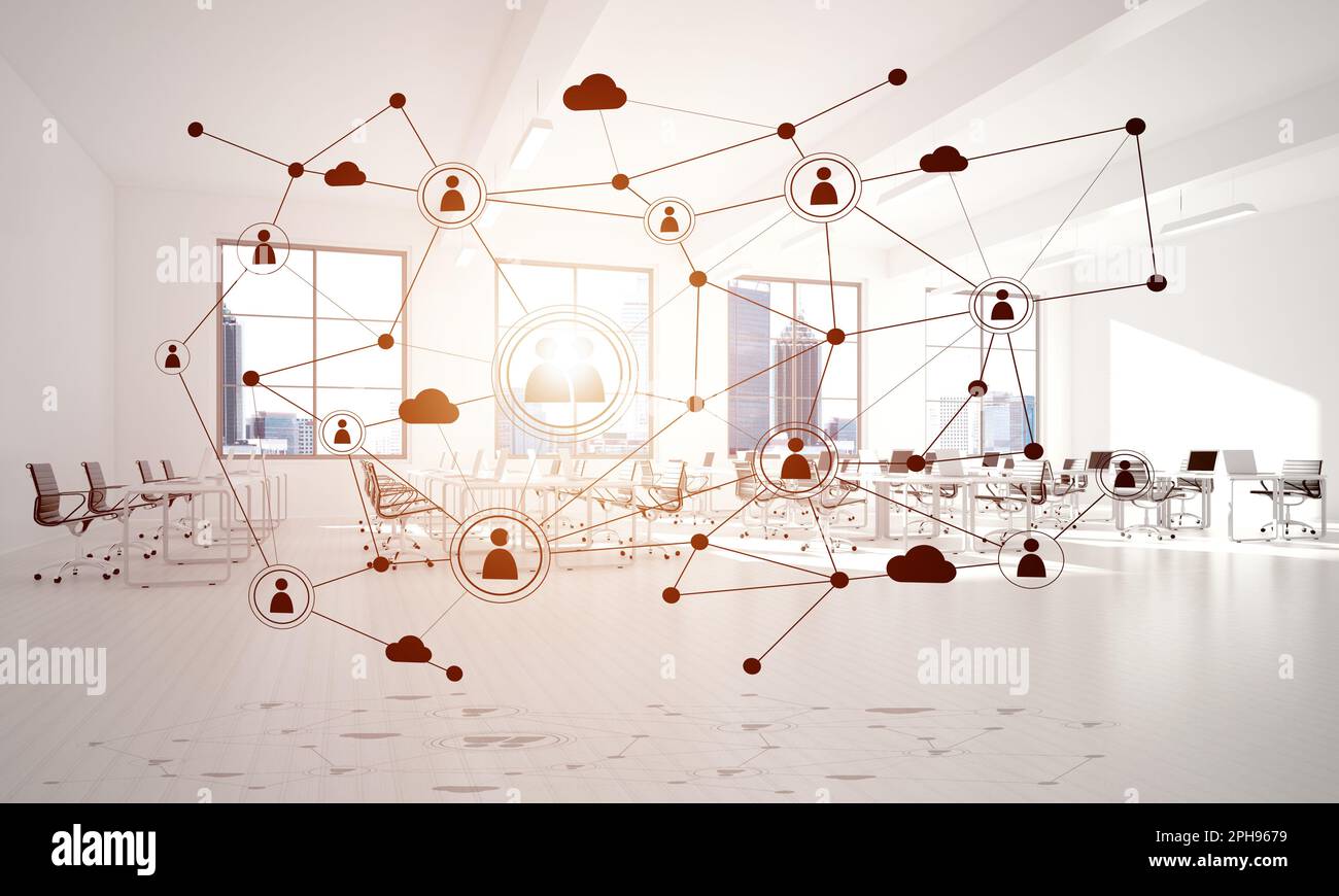 Networking and wireless connection as concept for effective modern ...