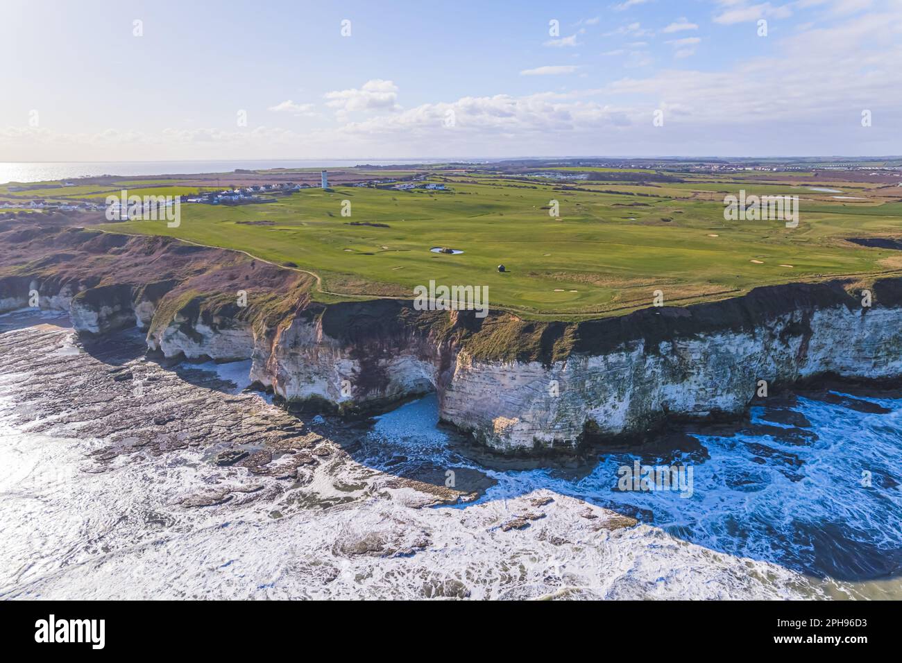 Flamborough head north landing drone hi-res stock photography and ...