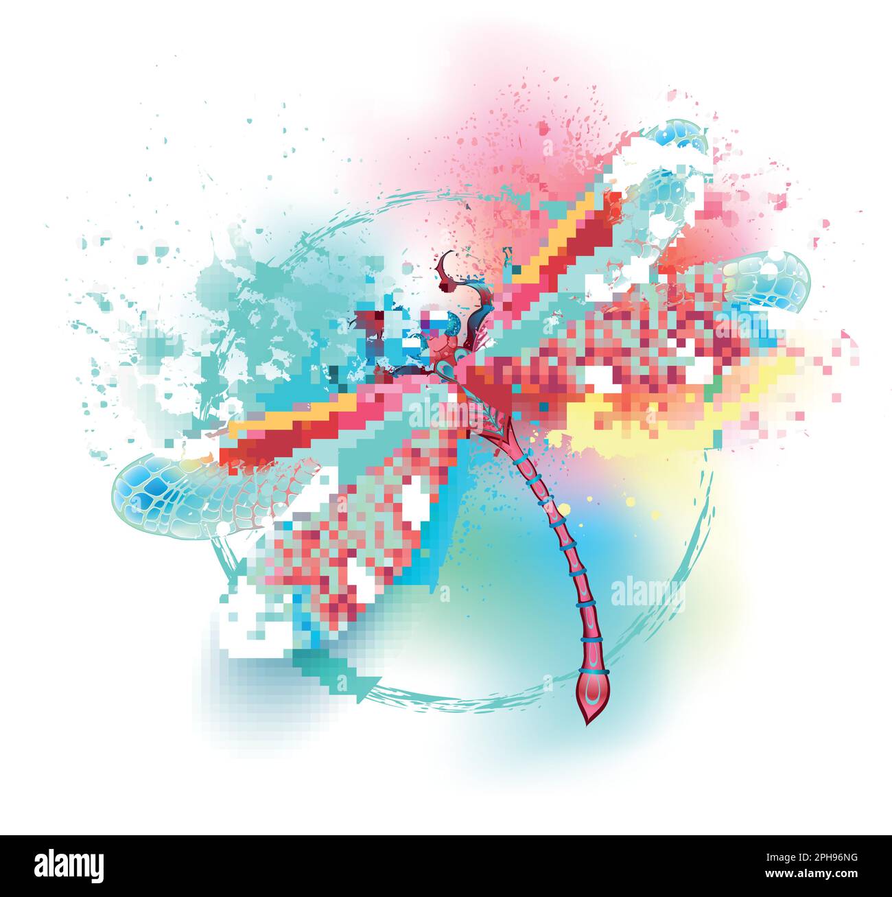 Iridescent blue spots Stock Vector Images - Alamy