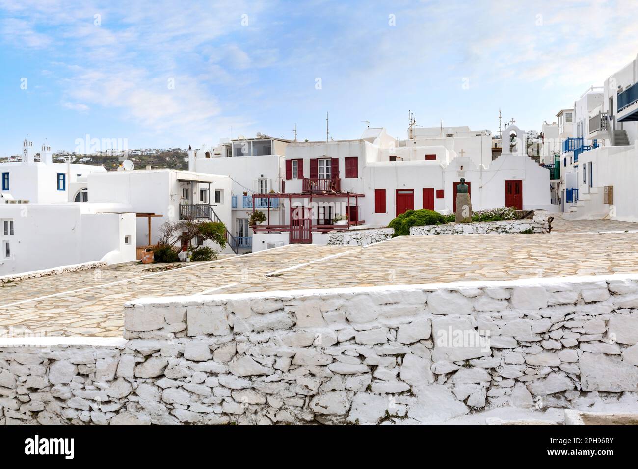 Mykonos, Greece typical greek white houses in Little Venice part of ...