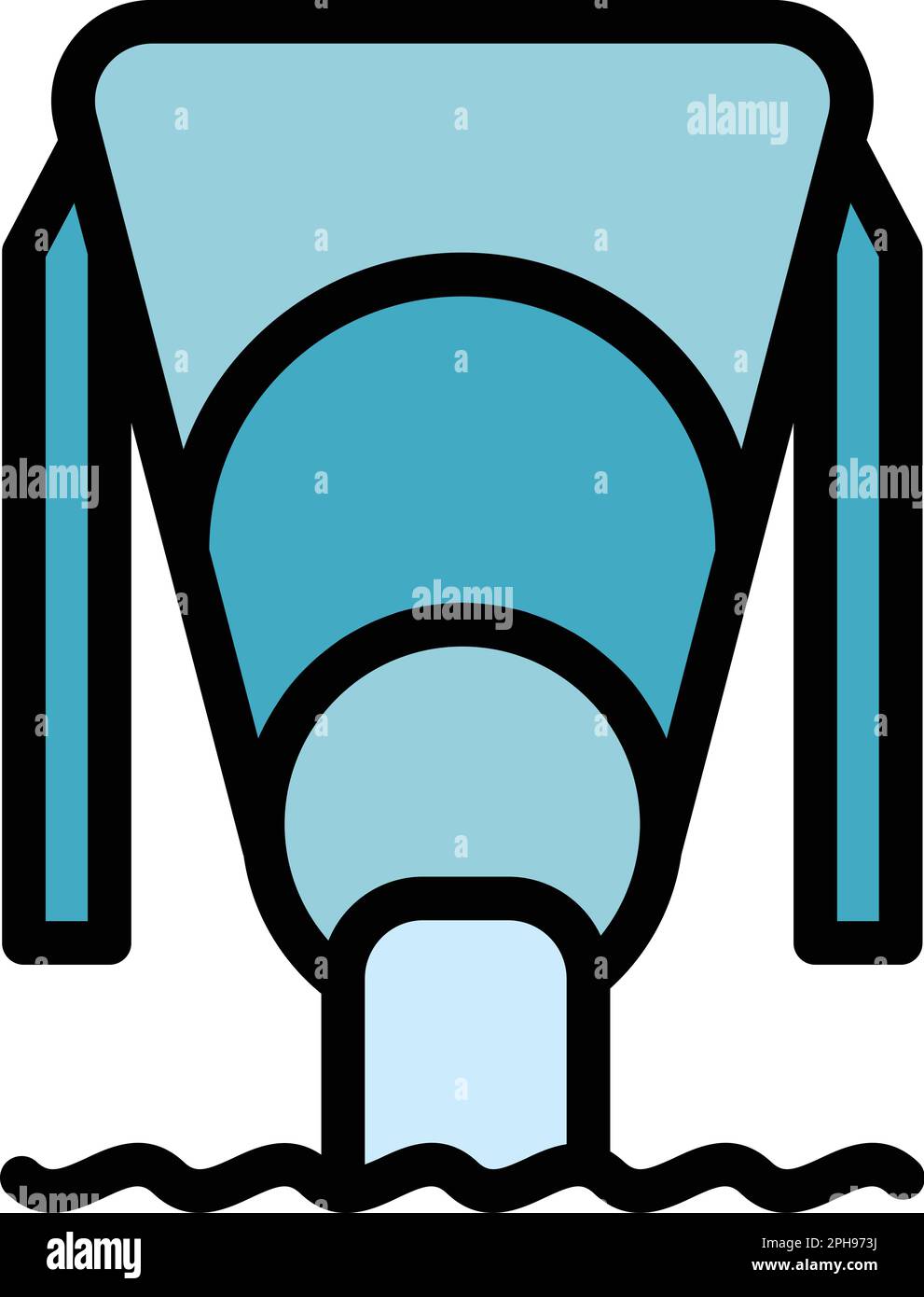 Water park tube icon. Outline Water park tube vector icon for web ...