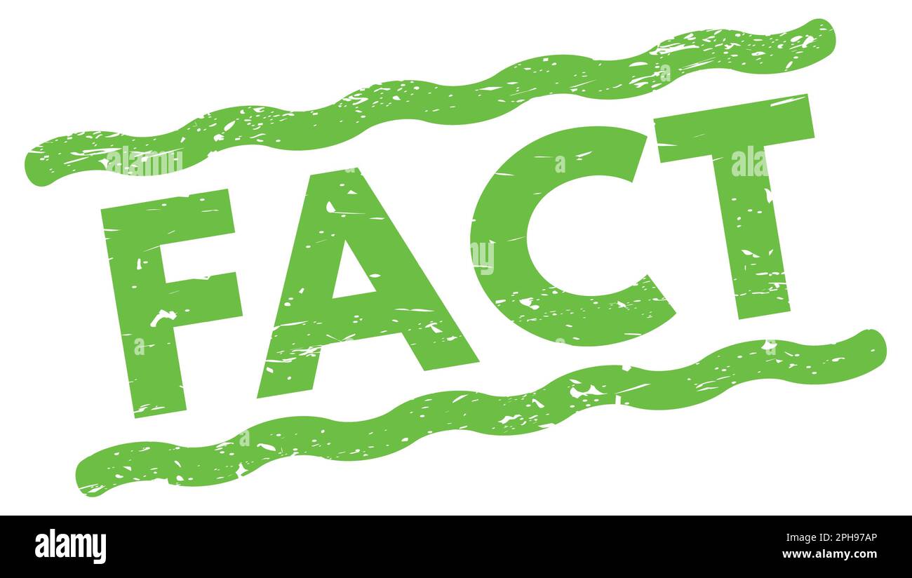 FACT text written on green lines stamp sign Stock Photo - Alamy