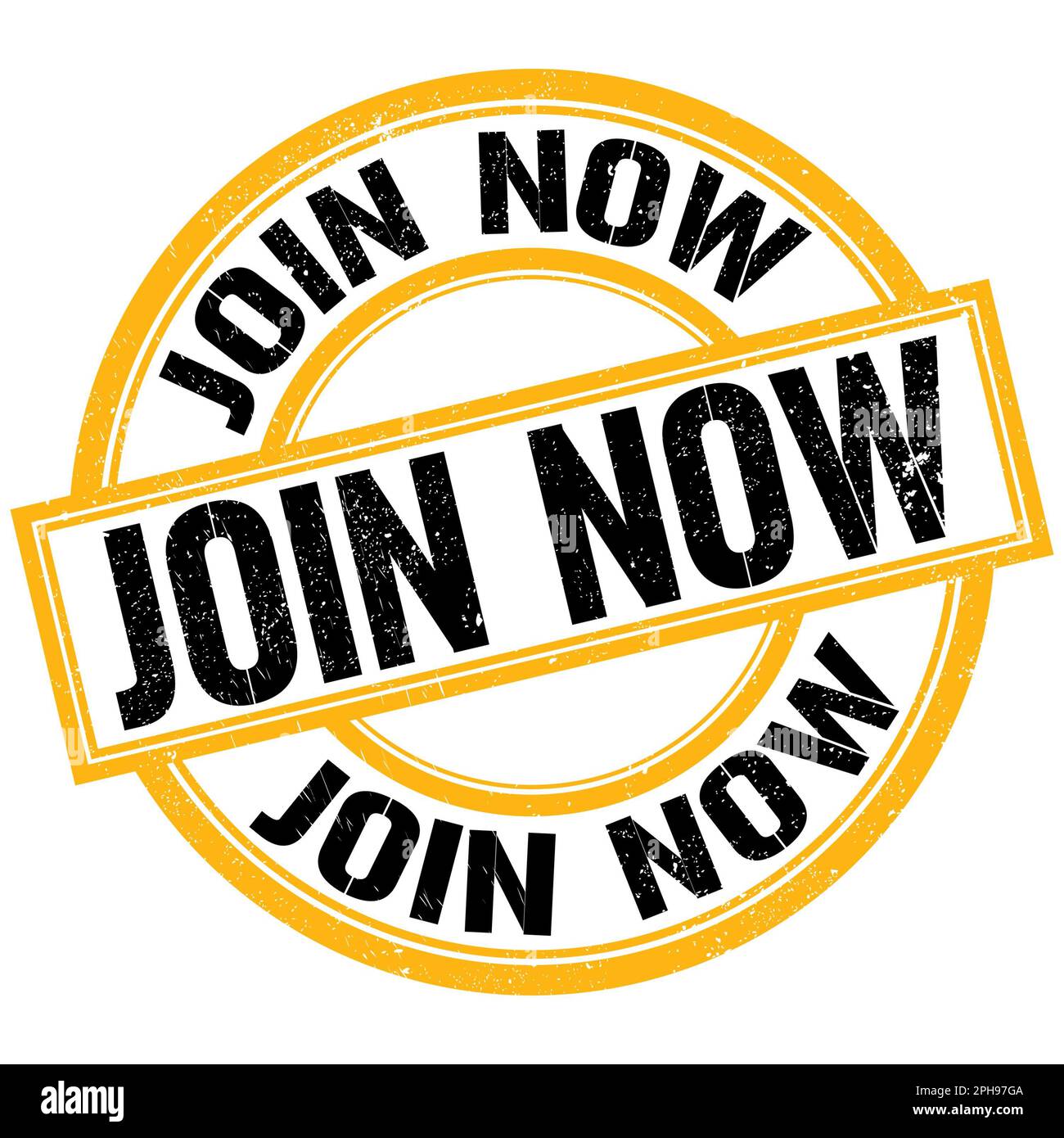 JOIN NOW text written on yellow-black round stamp sign Stock Photo - Alamy