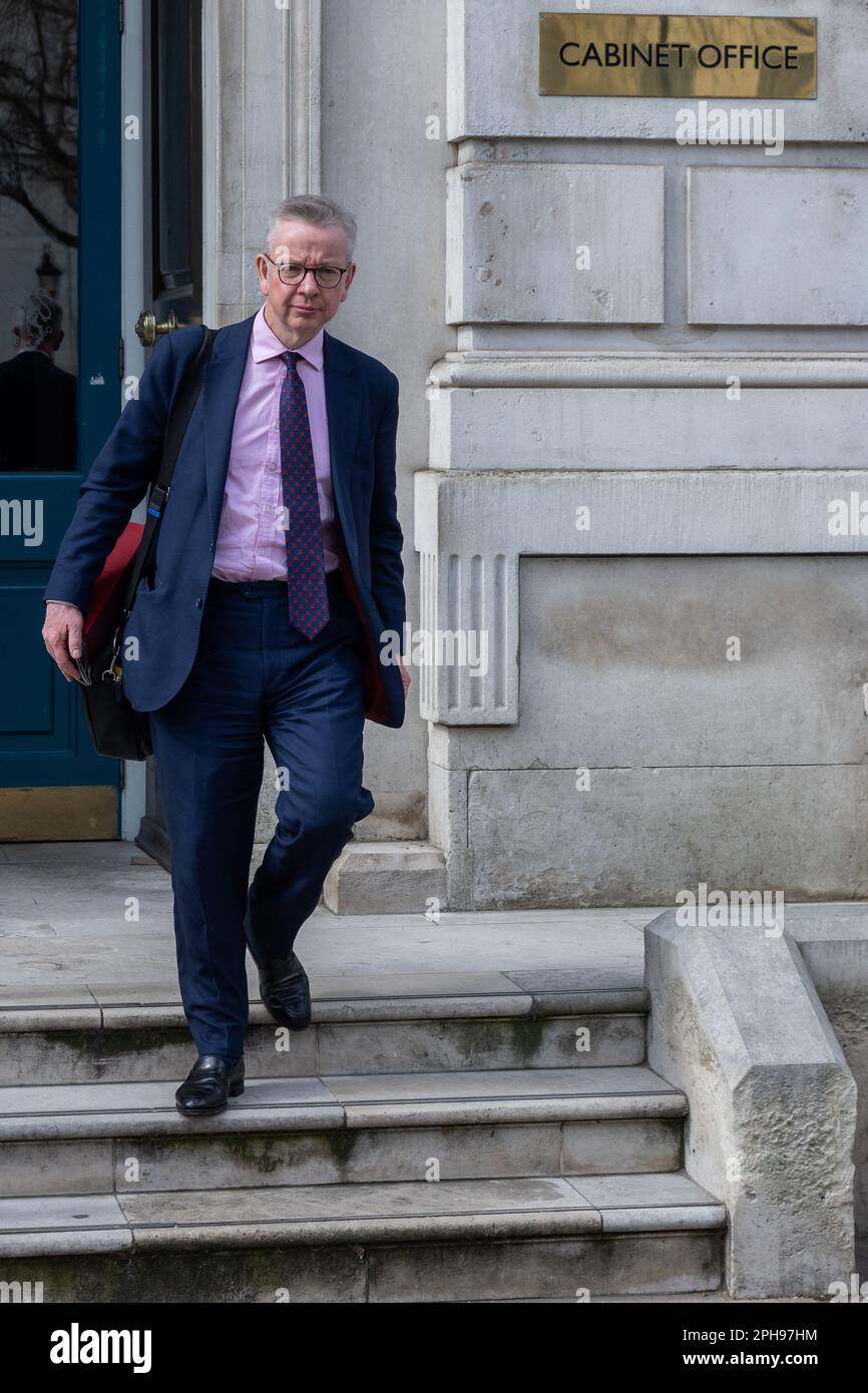 London, UK. 23rd March, 2023. Michael Gove, Secretary of State for ...