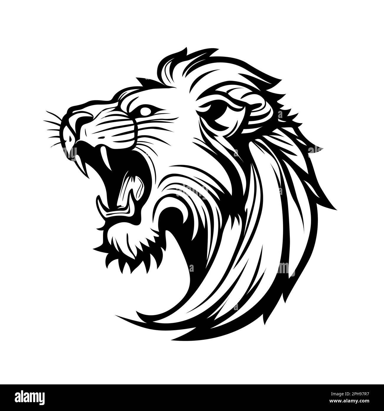 Abstract Lion Vector