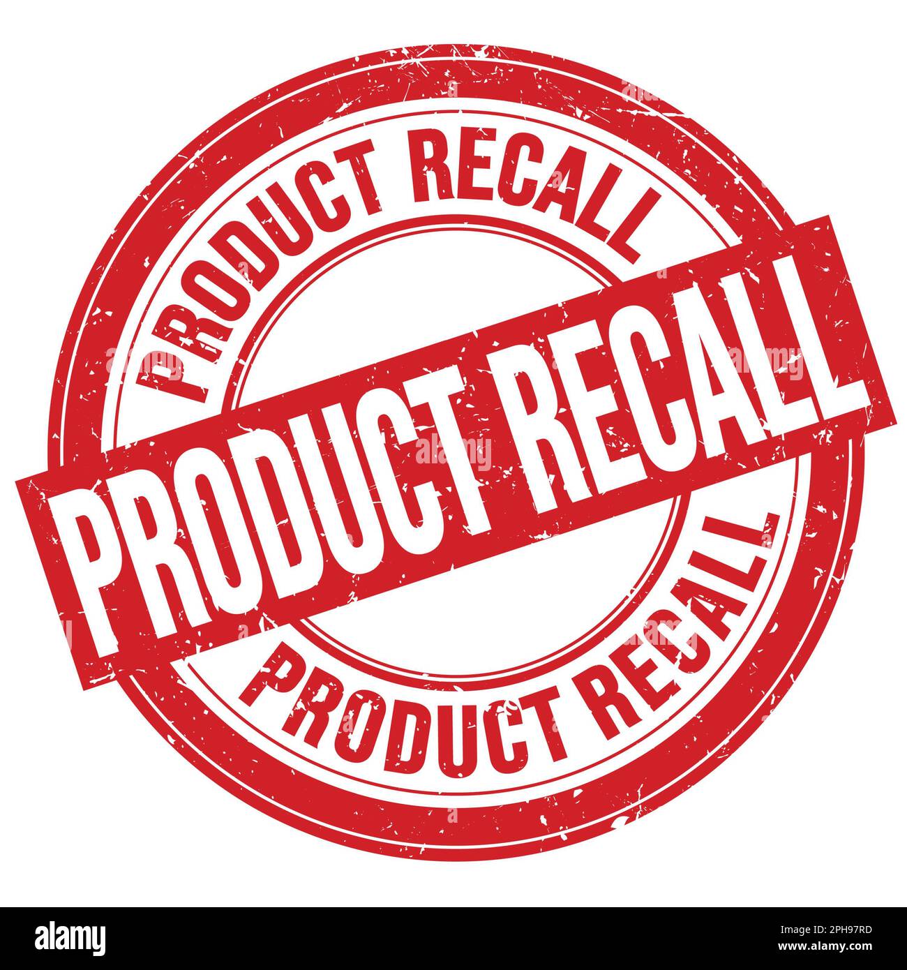 PRODUCT RECALL text written on red round grungy stamp sign Stock Photo ...