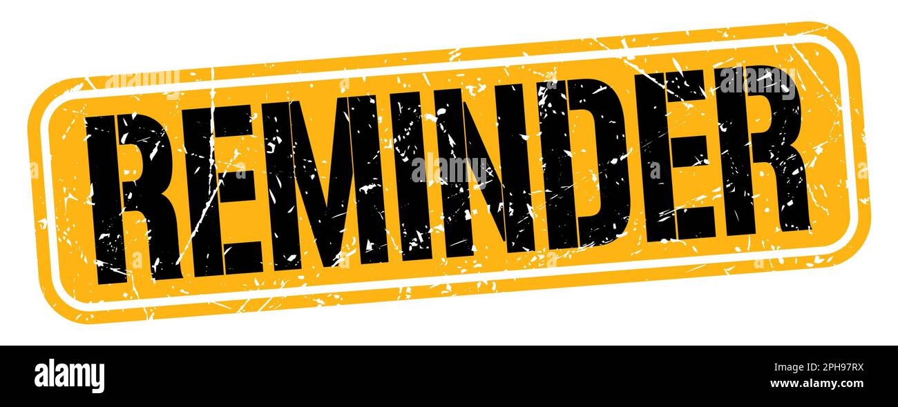 Reminder text on orange hi-res stock photography and images - Alamy