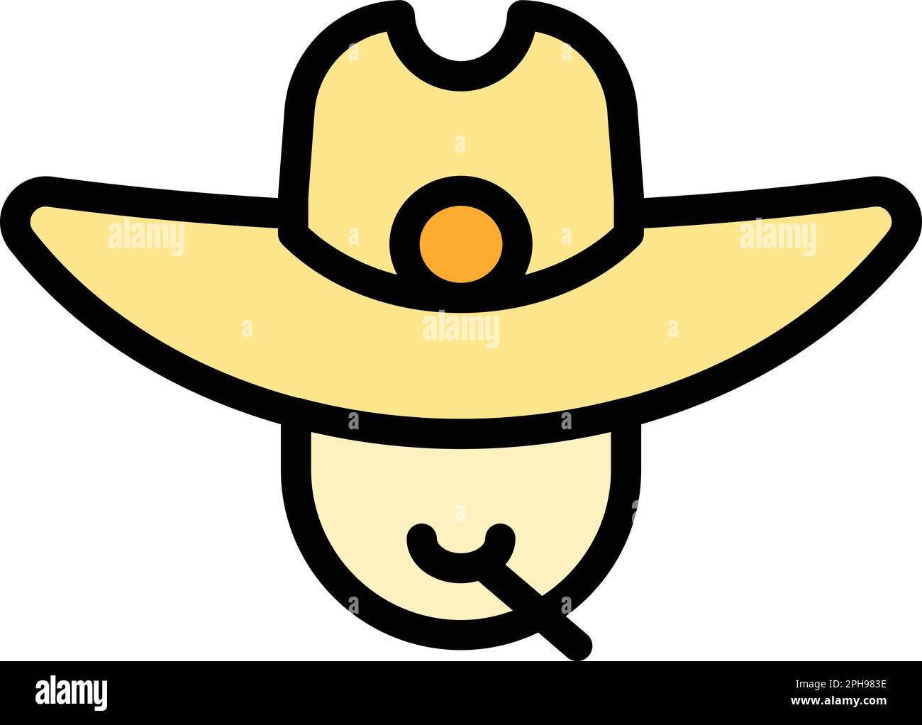 Ranch cowboy icon. Outline Ranch cowboy vector icon for web design ...