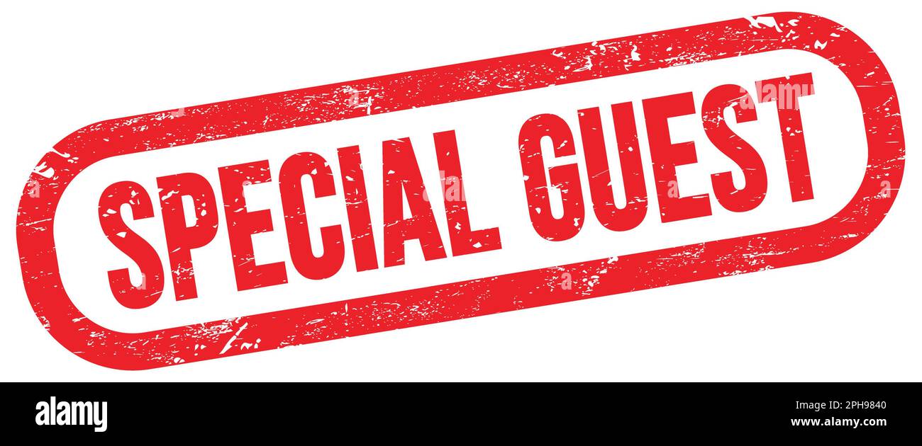 SPECIAL GUEST, text on red rectangle stamp sign Stock Photo - Alamy