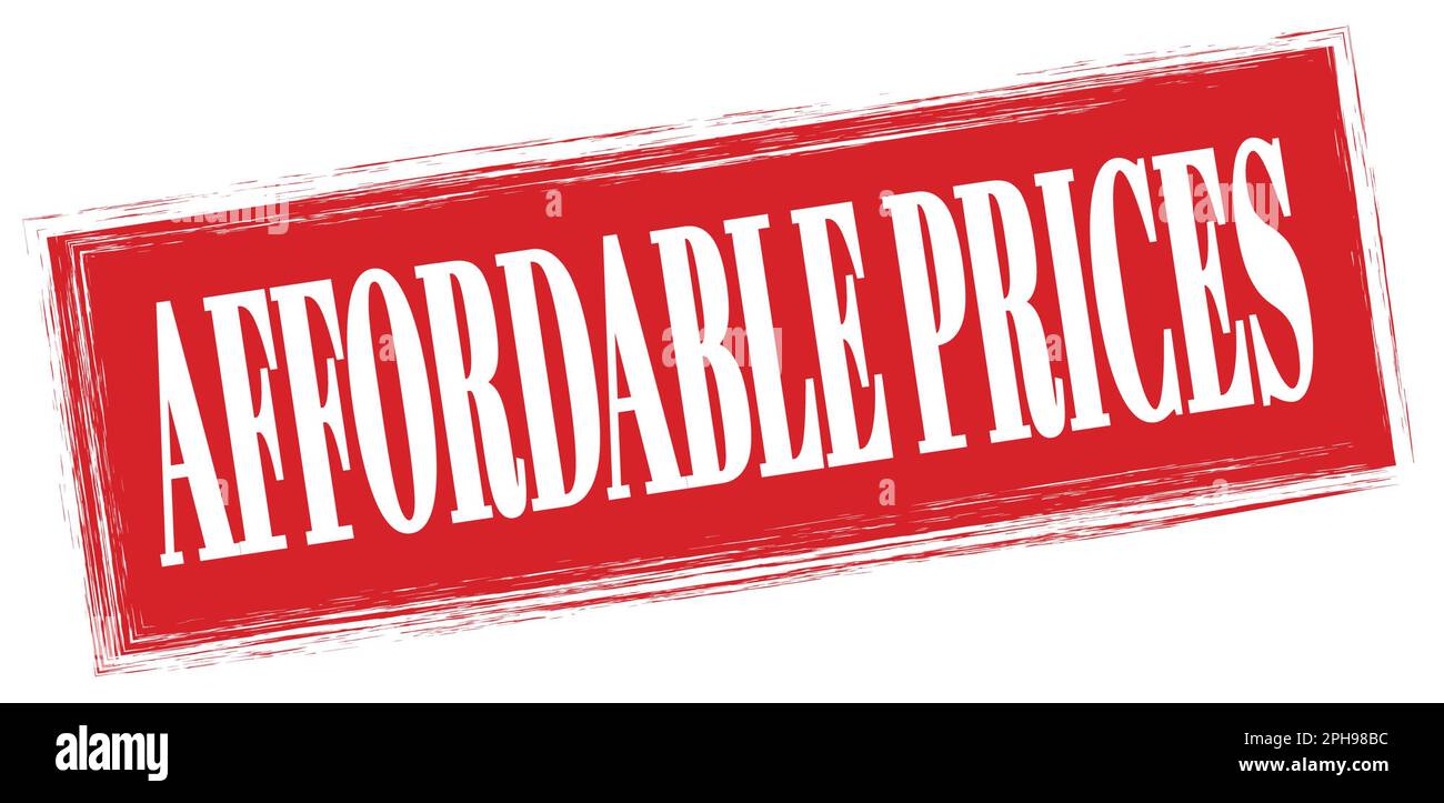 AFFORDABLE PRICES text written on red rectangle stamp sign Stock Photo ...