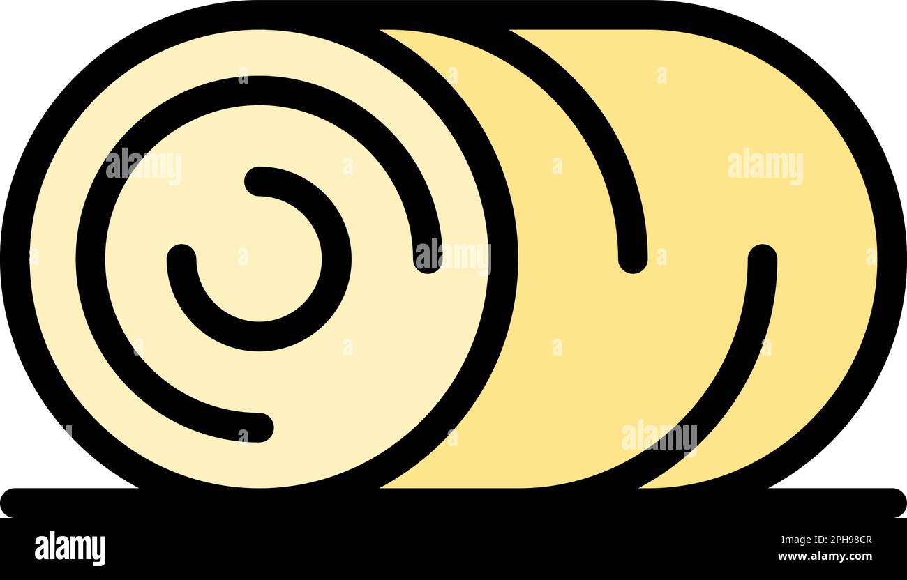 Farm field roll icon. Outline Farm field roll vector icon for web ...