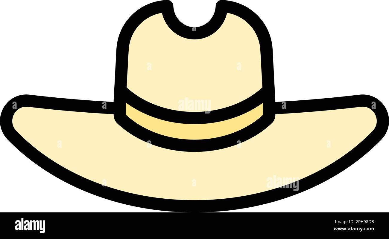 Ranch cowboy hat icon. Outline Ranch cowboy hat vector icon for web ...