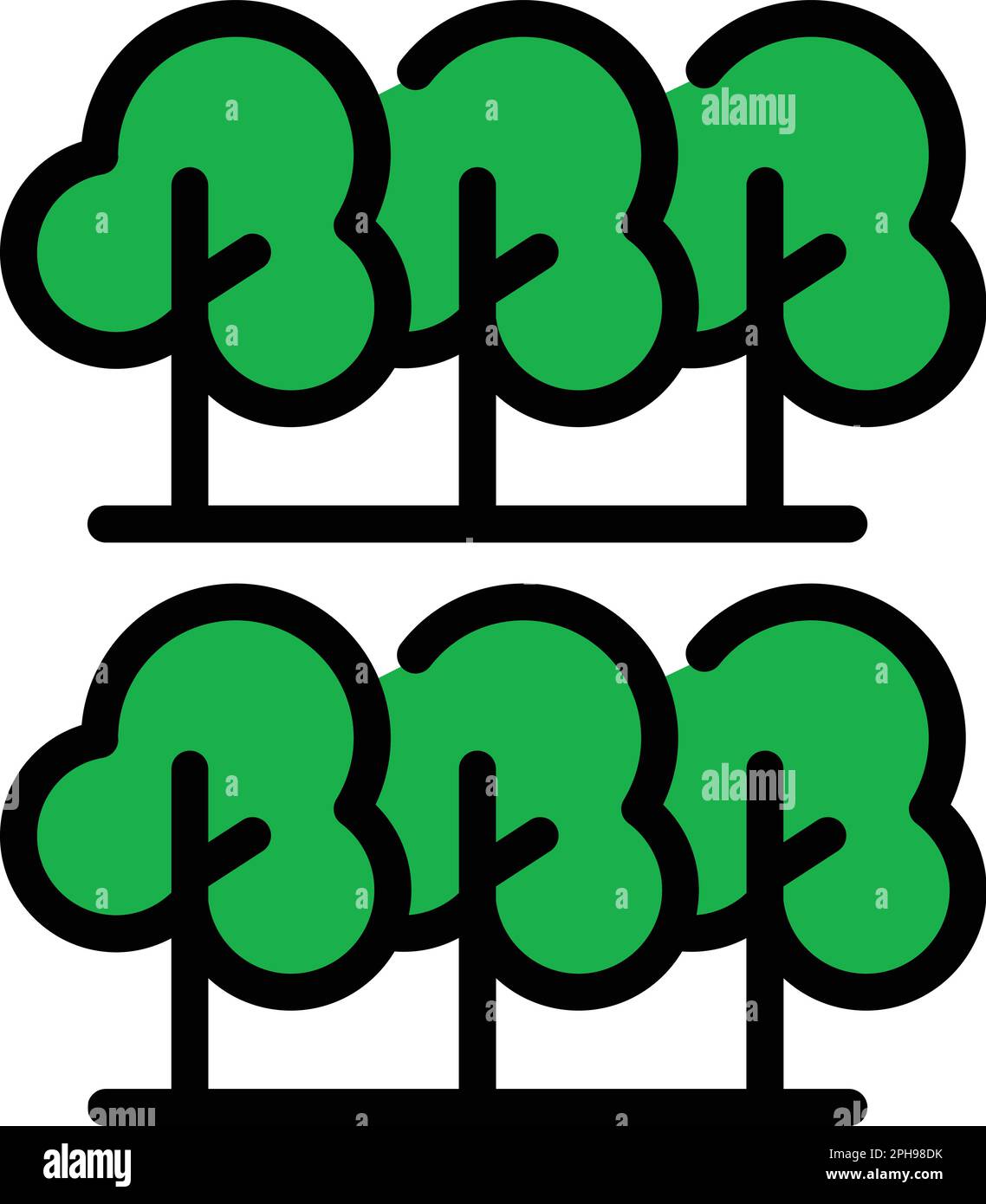 Ranch tree garden icon. Outline Ranch tree garden vector icon for web ...