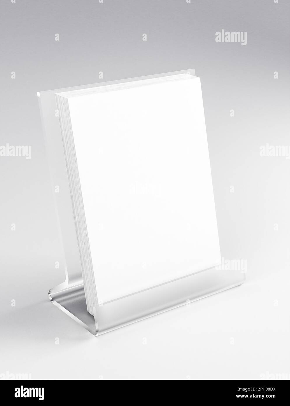 Menu Holder 3D Rendering for Restaurant and Cafe Stock Photo - Alamy