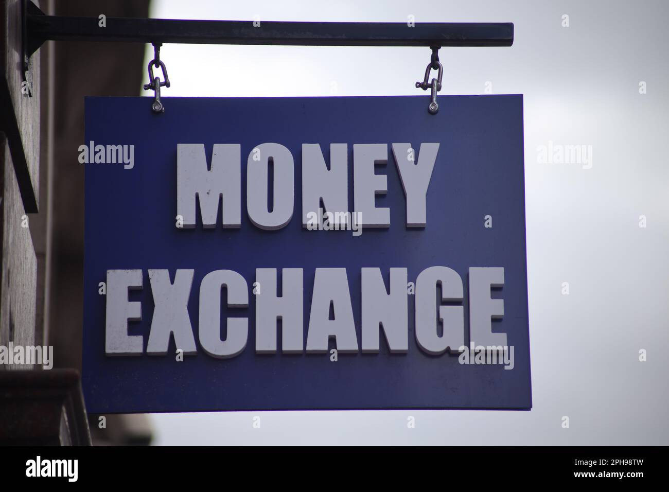 Money Exchange sign Stock Photo - Alamy
