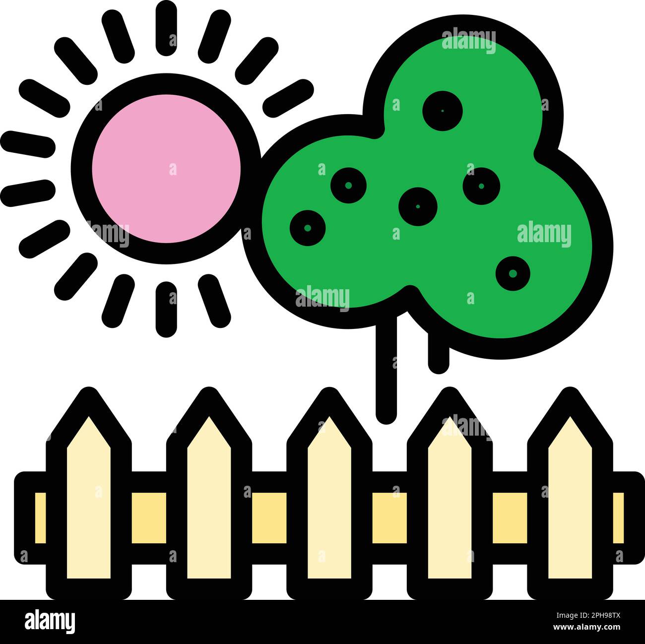 Ranch fence icon. Outline Ranch fence vector icon for web design ...