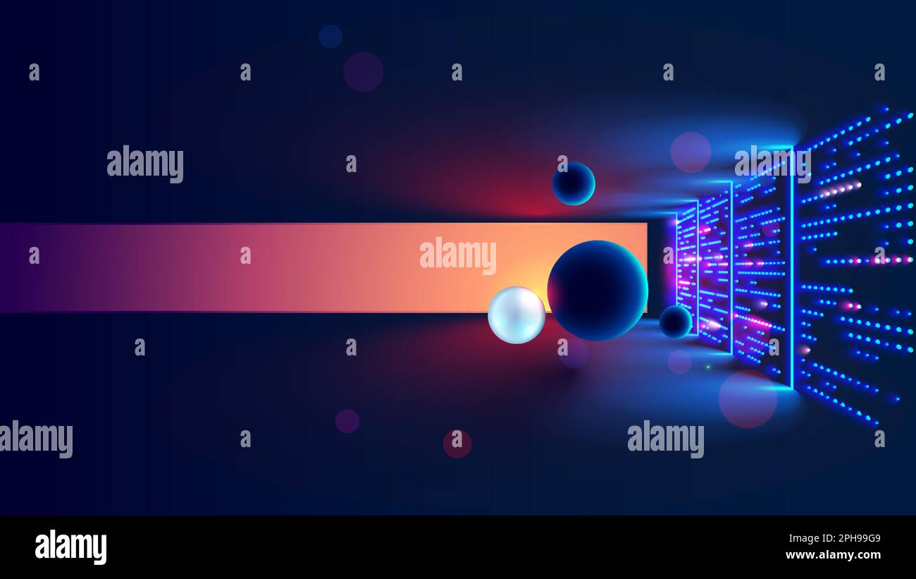 Data center or cloud storage concept. Abstract design interior of ...