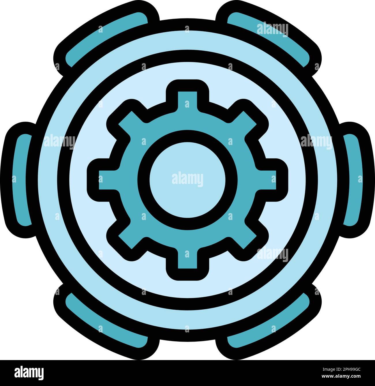 Steel clutch icon. Outline Steel clutch vector icon for web design ...