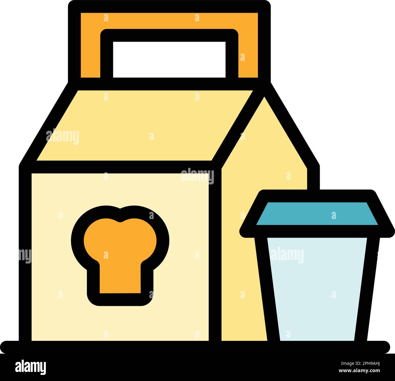 Delivery lunch icon. Outline Delivery lunch vector icon for web design ...