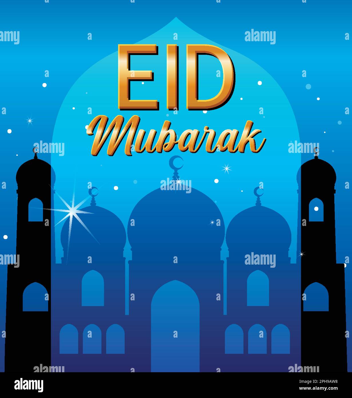 Eid Mubarak Banner Design for Celebrations illustration Stock Vector ...
