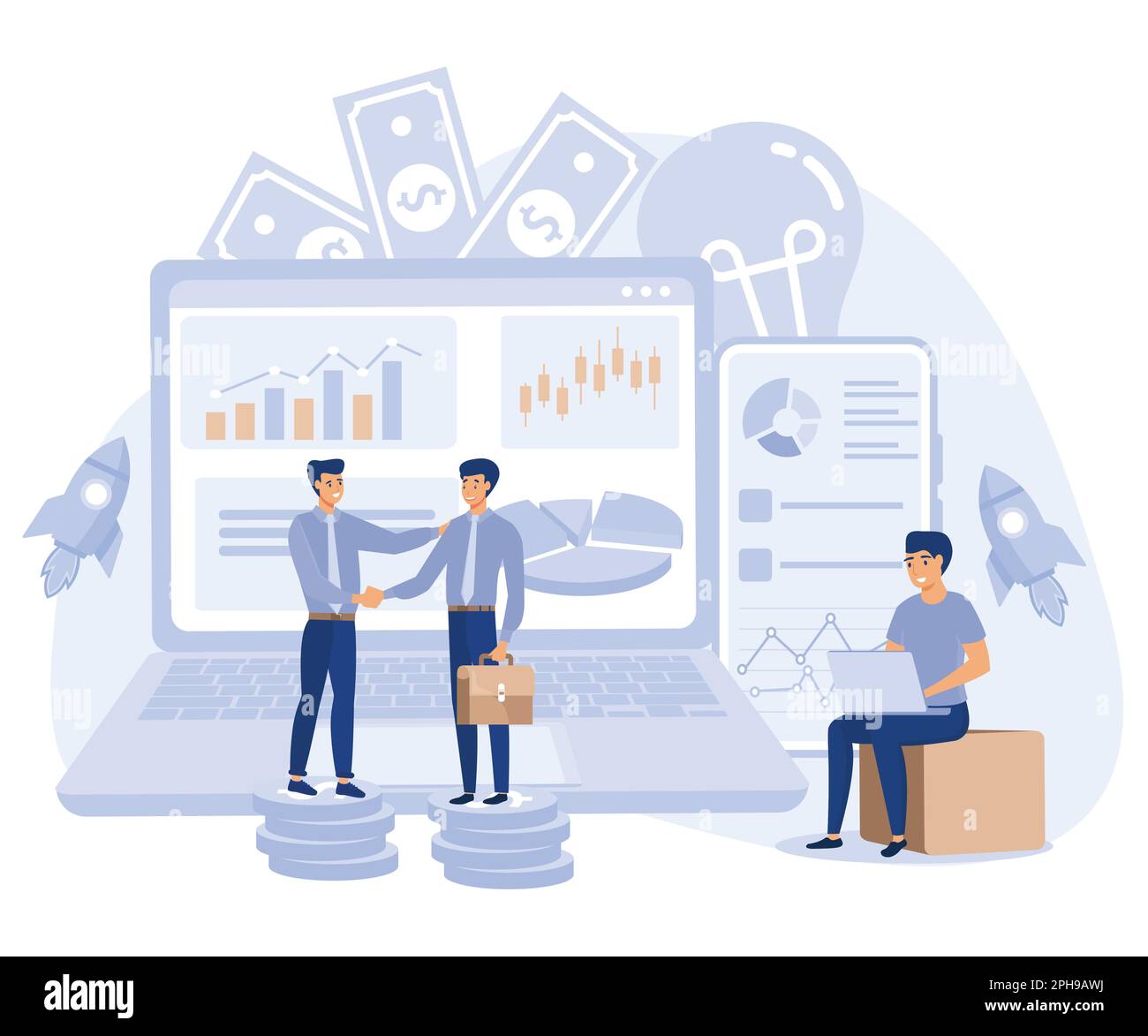 Global innovation and technology cooperation Stock Vector Images - Alamy