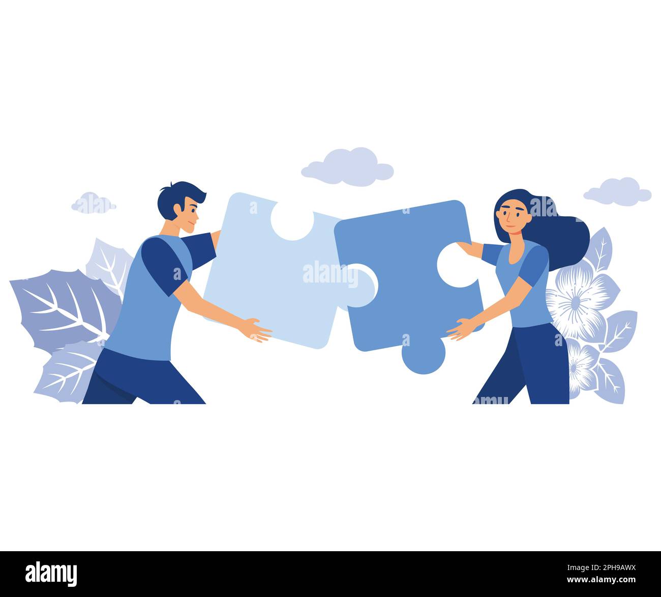 teamwork puzzles in hands of business team, jigsaw puzzles are great ...