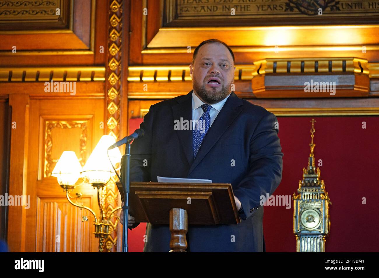 Ruslan Stefanchuk, the speaker and chairman of Verkhovna Rada, the ...