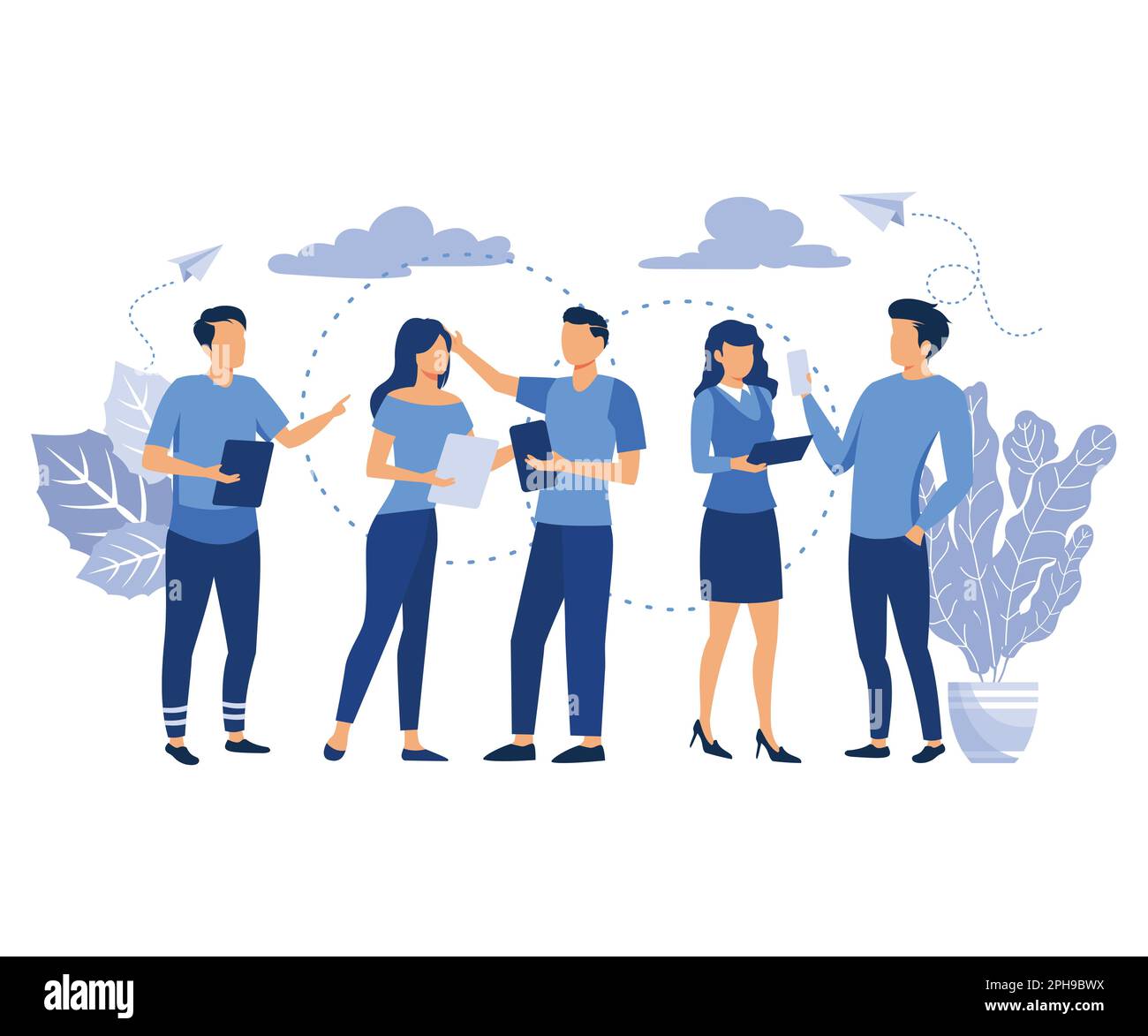 Social media messages cloud Stock Vector Images - Alamy