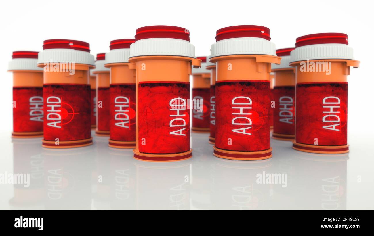 3d render. ADHD disorder concept Stock Photo - Alamy