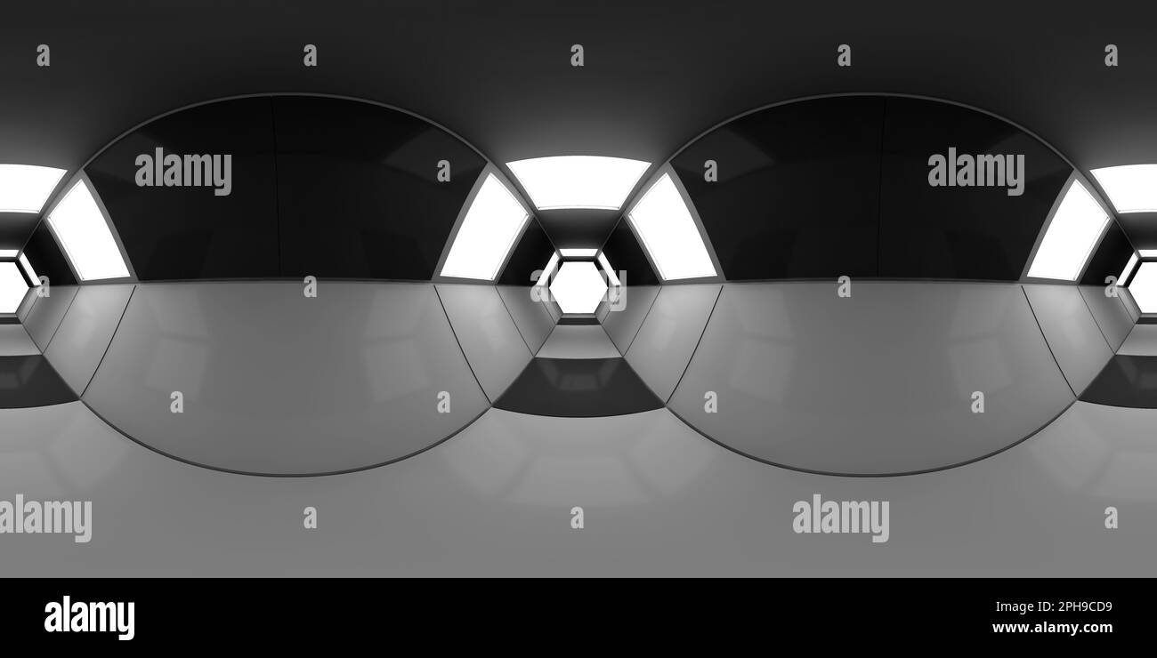 3d render. Futuristic panoramic HDRI Stock Photo - Alamy