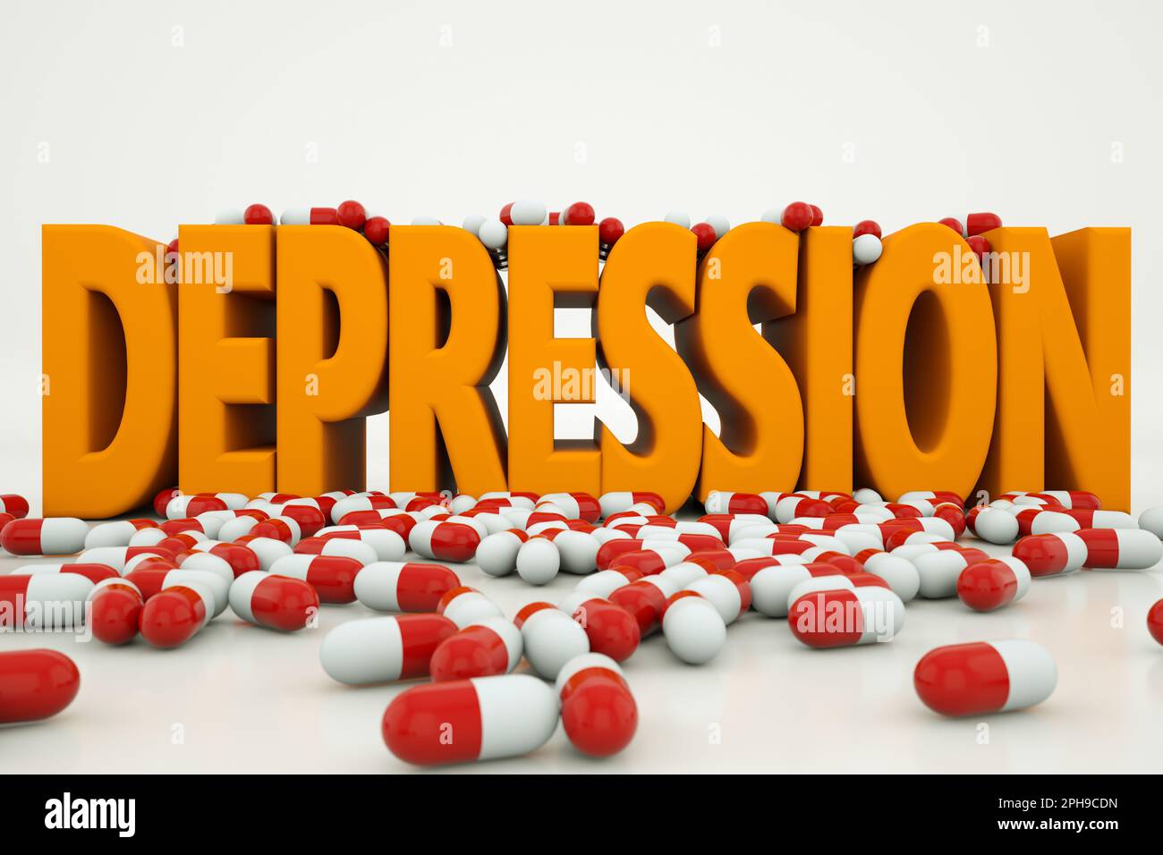 3d render. Depression disorder concept Stock Photo - Alamy
