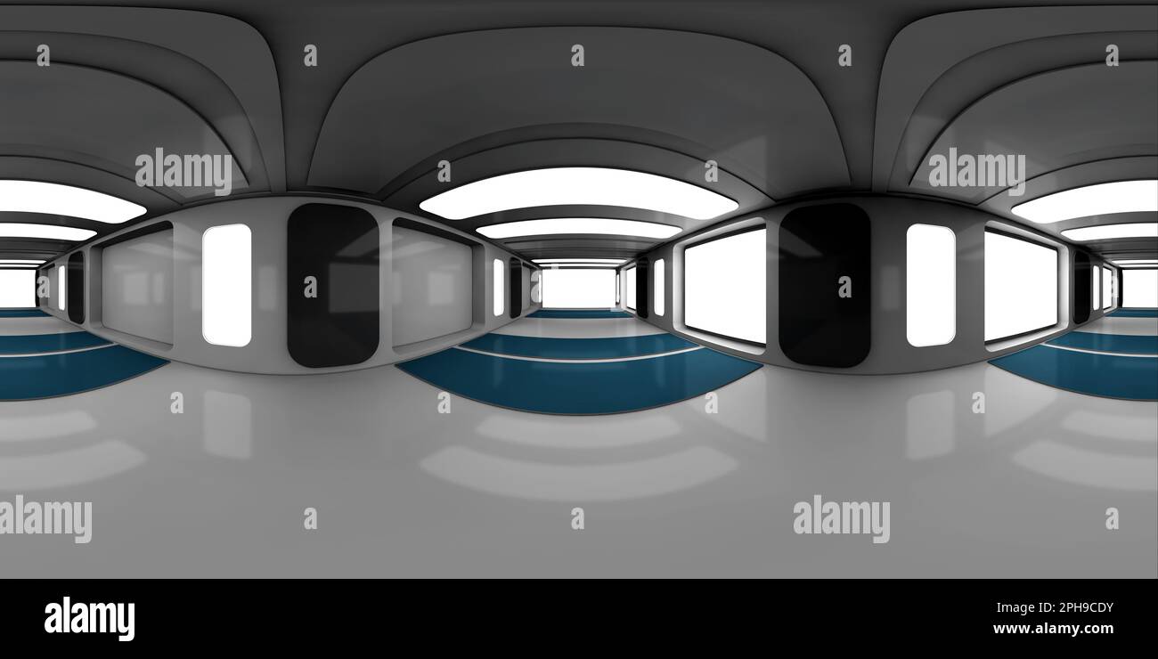 3d render. Futuristic panoramic HDRI Stock Photo - Alamy