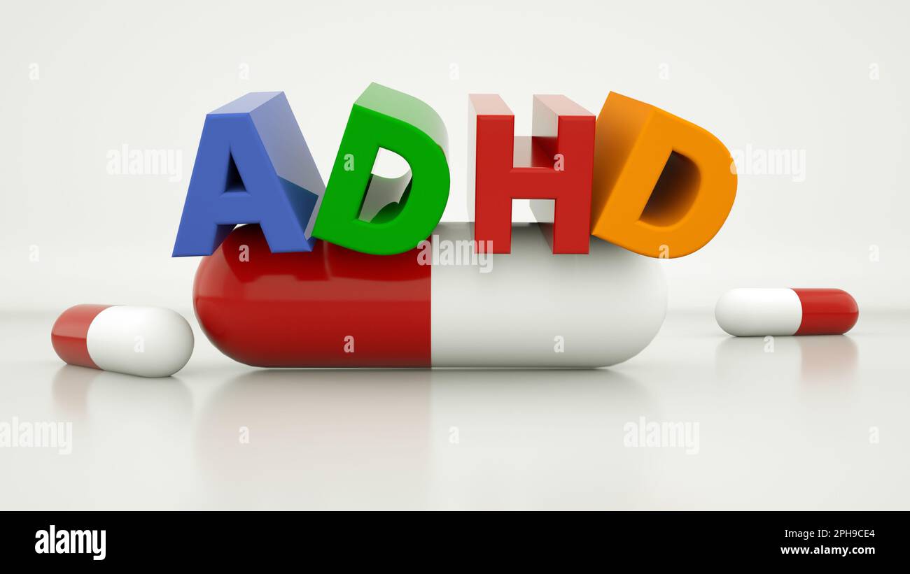 3d render. ADHD disorder concept Stock Photo - Alamy