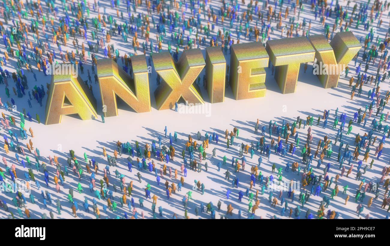 3d render. Anxiety disorder concept Stock Photo - Alamy