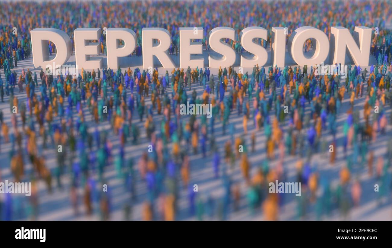 3d render. Depression disorder concept Stock Photo - Alamy